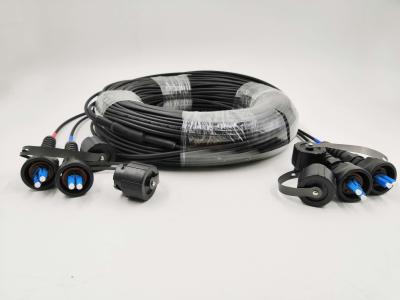 China Cordón de remiendo de FTTA CPRI ODVA - asamblea de cable acorazada impermeable al aire libre de la fibra del duplex IP67 RRU (RRH) del LC en venta
