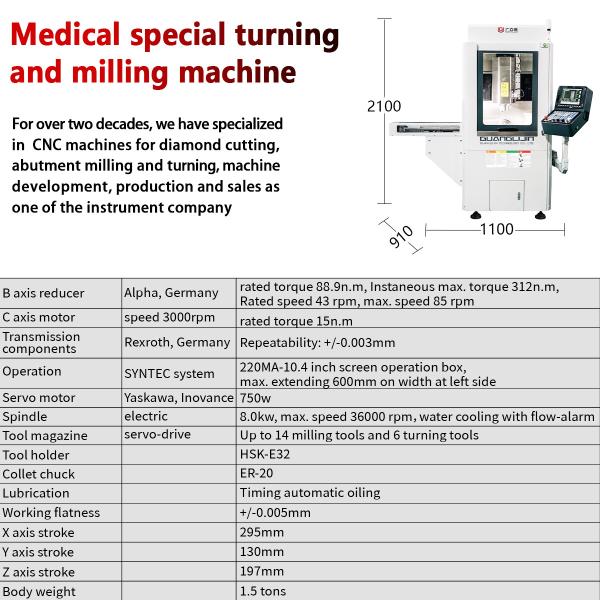 Quality F50 Medical special turning and milling machine for sale