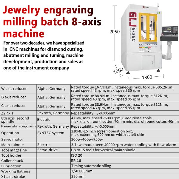 Quality Ring Jewelry Cnc Machine 8 Axis Milling for sale