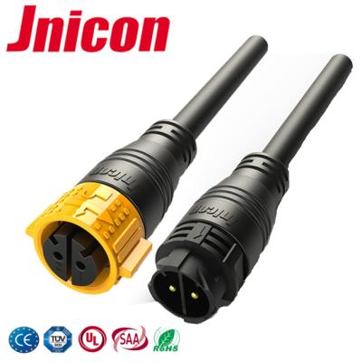 China 2 Pin M25 50A PPA Pin Power Connector Push Locking Waterproof Cable Connector for sale