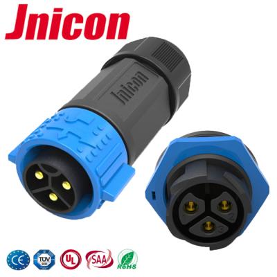 China Gold Plated Brass M25 3 pin plug socket connector 60A For New Energy for sale
