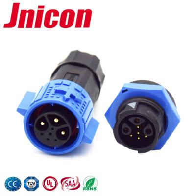 China M19 3+5 Multi Pin IP67 Panel Mount Connector 15A+5A Circular Push Lock Connectors for sale