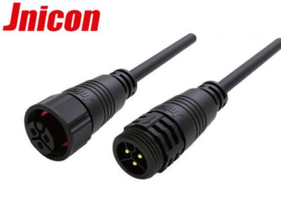 China 3 Poles Waterproof Power Cable Connectors Screw Locking Male Female Overmolded for sale