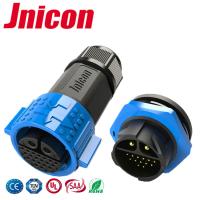 China 30A Multi Pin Power And Data Panel Mount M25 Waterproof Connector Push Locking for sale