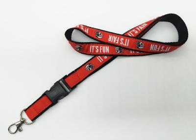 China 3.8cm Width Flat Polyester Name Tag Lanyards With Personal Custom Logo for sale