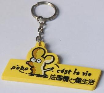 China Any Pantone Colors Custom PVC Keychains For Advertising Items for sale