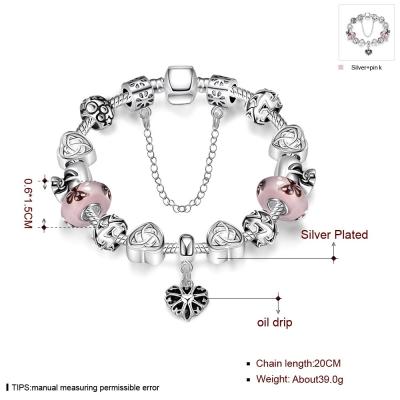 China SJ Wholesale Vogue Vintage Alloy Jewelry Fantasy Ethnic Style Heart Shape Magnet Buckle Chain Handmade Glaze Bead Bracel for sale