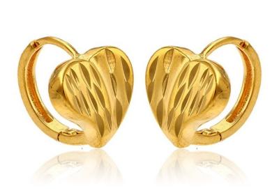 China New Elegant Gift, Fashion Heart Ear Cuff Clip Gold Plated Earrings for sale