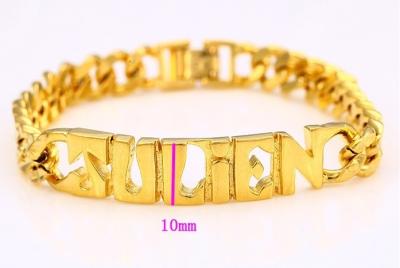 China imitation fine jewelry goldfield chains letter name for sale