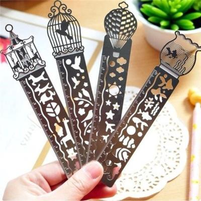 China straight metal measuring rulers wholesaler custom metal craft book mark rulers for sale