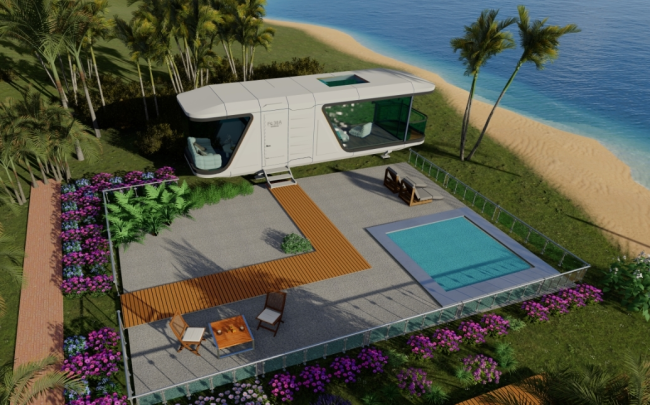 Expandable Space Capsule Room exterior view