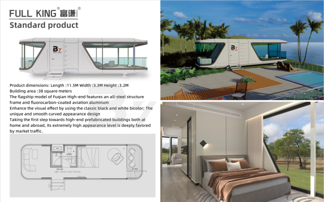 Portable Space Capsule House exterior view showing sleek design