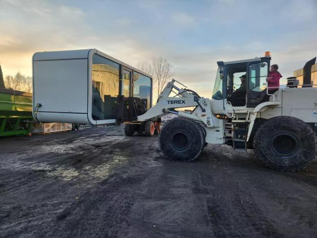 Interior of apple cabin house
