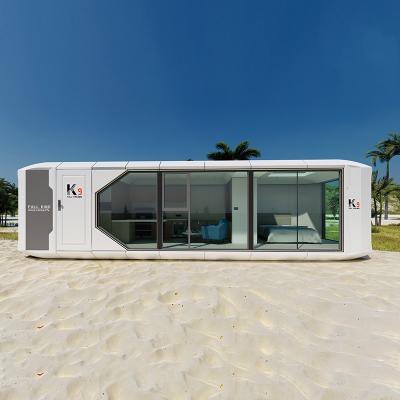 China 6tons Mobile Capsule House Prefab Apple Cabin House 11.5M*3.3M*3.2M for sale