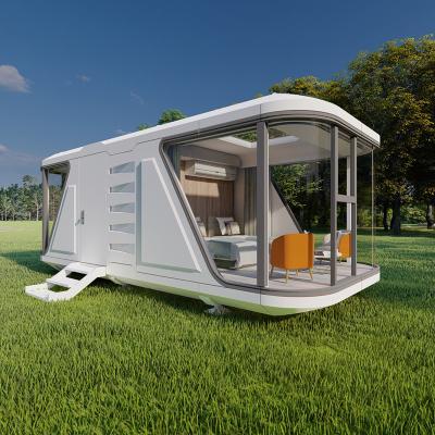 China 10 toneladas Prefabricado Cuarto de cápsula espacial expandible Cabina de hotel con sistema de hogar inteligente en venta