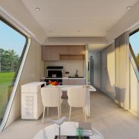 China 10 Ton Customizable Space Capsule House Prefabricated Construction Wind Resistance for sale