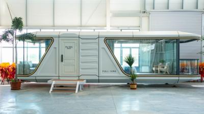 China 10 toneladas Prefabricado Cuarto de cápsula espacial expandible Cabina de hotel con sistema de hogar inteligente en venta