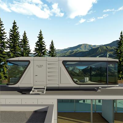 China Modern Luxury Space Capsule House Steel Frame Prefabricated Space Capsule Mini with Balcony and Smart Control for sale