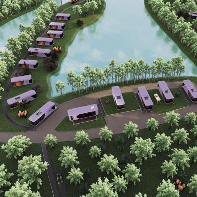 China Casa pré-fabricada de luxo para hotel, quarto cápsula com capacidade para 1-2 pessoas, instalação rápida à venda