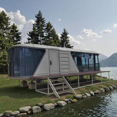 중국 진열 된 가벼운 철강 프레임 주 구조 사전 제조 모듈형 주택 캠핑 캡슐 컨테이너 맞춤형 레이아웃을 가진 집 판매용