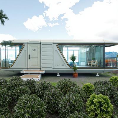 중국 진열 된 가벼운 철강 프레임 주 구조 사전 제조 모듈형 주택 캠핑 캡슐 컨테이너 맞춤형 레이아웃을 가진 집 판매용