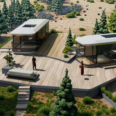 中国 パーソナライズ可能 フウキアン B7 宇宙カプセル キッチン 鋼筋枠 コンテナ ホテル用 木造住宅 ビラ サンドイッチパネル付きオフィス 販売のため