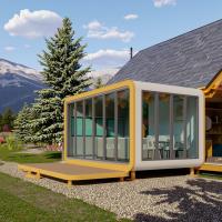 China Full-King Apple Cabin Office Prefab Modular Building with Smart Control 80x80mm Steel Frame for sale