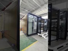 Kabine Huis Draagbaar Mobiele Modulaire Prefab Huis Kantoor Pod Huis Kabine Container Huis Met Gebroken Brug Aluminium Venster
