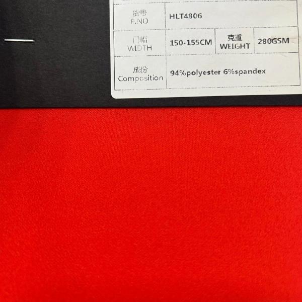 Quality Hot Sell Scuba Crepe Fabric 280GSM 94%Polyester 6%Spandex for Sports Wear/Dress for sale