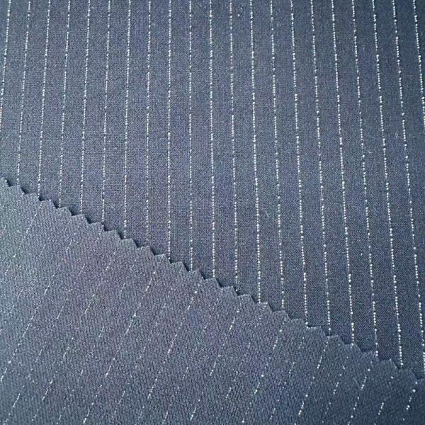 Quality Polyester/Viscose/Spandex Plain Stripped Fabric Piece Dyed Quality for Lady&prime;s Outwear, Pants for sale