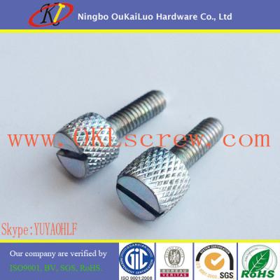 China Steel Zinc Plated M4 Knurled Thumb Screws for sale