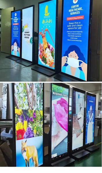 Quality 75' Floor Standing LCD Digital Signage Poster Display LCD Splicing Screen for for sale