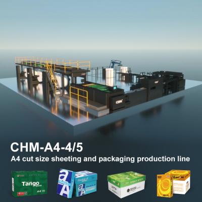 China High Output 30 Tons Per Day A4 Sheeter And Packing Machine with Max 280m/min Speed and ±0.2mm Cutting Accuracy for sale