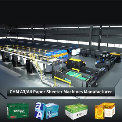 China CHM-A4 A3 Office  Copy Paper Sheeting And Packaging A4 Making Machine for sale