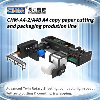 China CHM Compact A4 Copy Sheeter And Packing Machine Output 200 Tons Per Month A4 Paper Production Line for sale