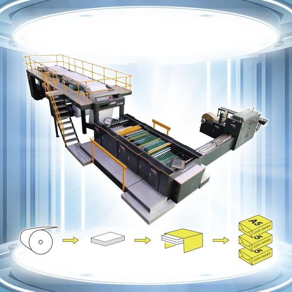 Quality A4 Copy Production Line Cut Size Sheeting And Packaging &box wrapp &Robot Arm Machine for sale