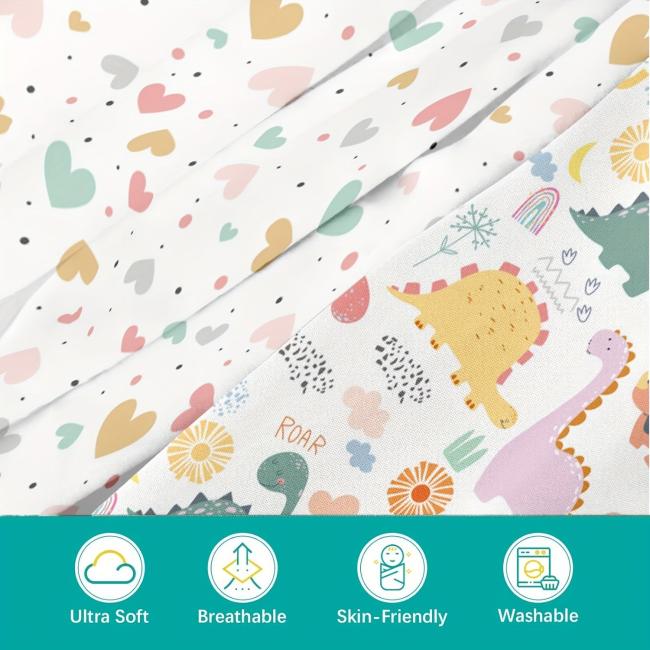 Close-up of soft, breathable crib sheet fabric with elastic edges