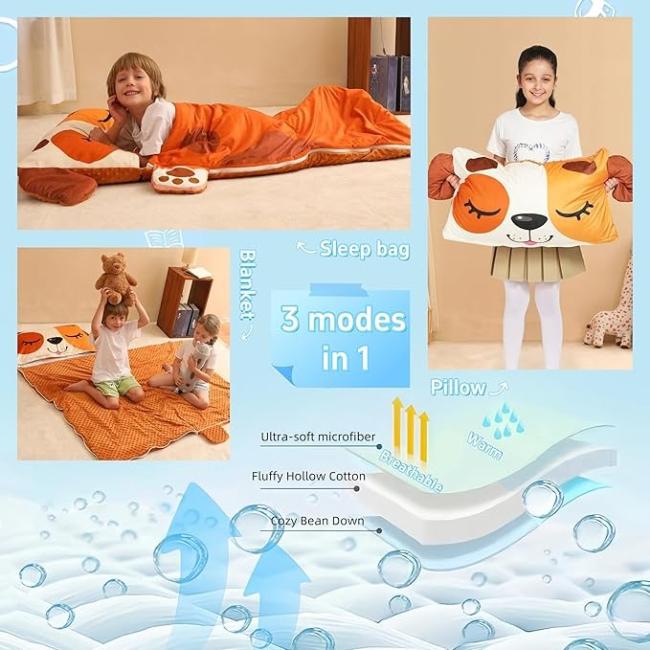 Child sleeping comfortably on unfolded nap mat showing full size and design