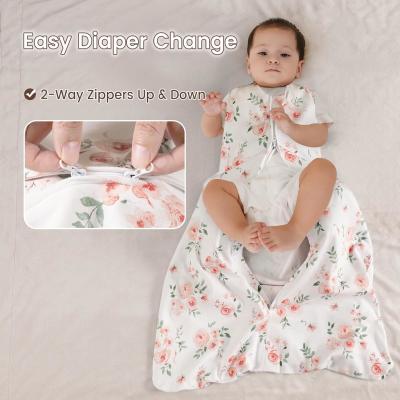 Cina 100% cotone sacchetto per bambini soffice coperte da bambino indossabili con cerniera a due vie in vendita