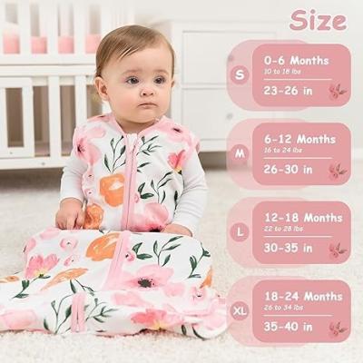 Cina 100% cotone sacchetto per bambini soffice coperte da bambino indossabili con cerniera a due vie in vendita