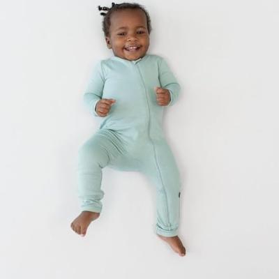 China Unisex Rayon Zip Onesies Newborn Long Sleeve Zipper Onesie Soft Breathable Baby Clothing for sale