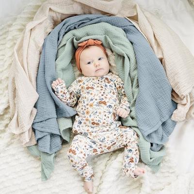 China 3 Pack Muslin Swaddle Blankets for Unisex, Newborn Receiving Blanket for sale