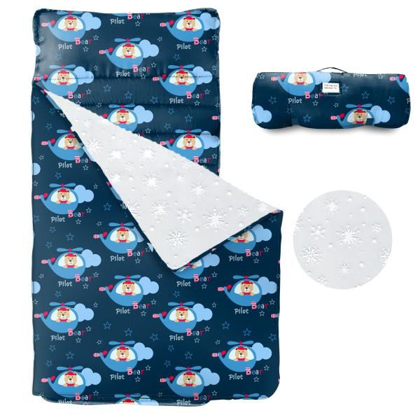Quality Rectangular Infant Nap Mat Customizable Roll Up Design With Removable Pillow for sale