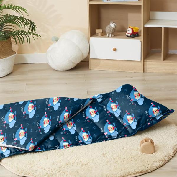 Quality Rectangular Infant Nap Mat Customizable Roll Up Design With Removable Pillow for sale