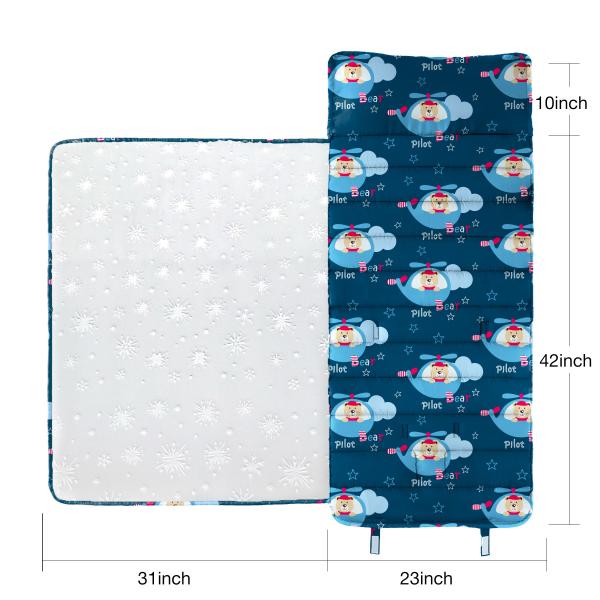 Quality Rectangular Infant Nap Mat Customizable Roll Up Design With Removable Pillow for sale