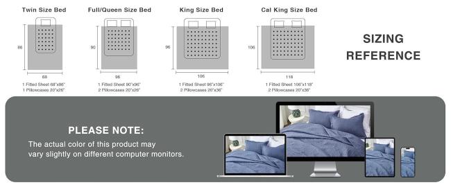 Bedspread set displayed on king size bed