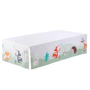 Crib skirt with woodland theme