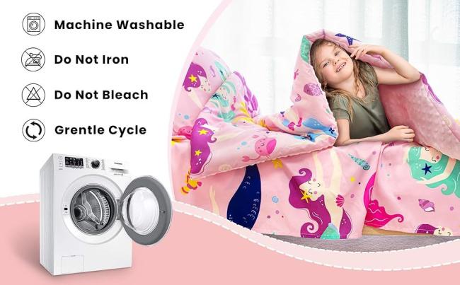 Care instructions label on bedding set