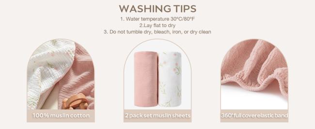 Gift-ready packaging of bassinet sheets