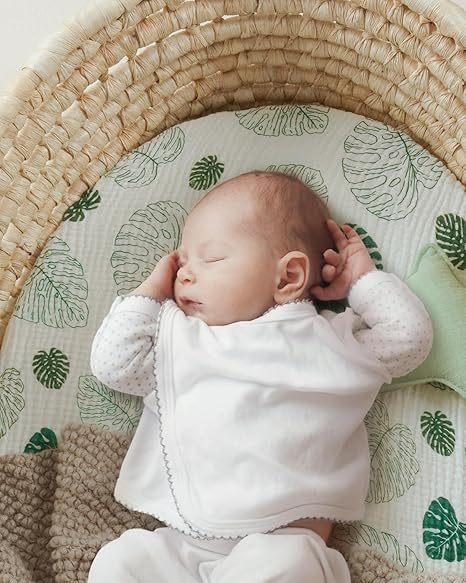 Quality Gauze Bassinet Sheet Set Ultra Soft Modern Style With Multiple Colors for sale